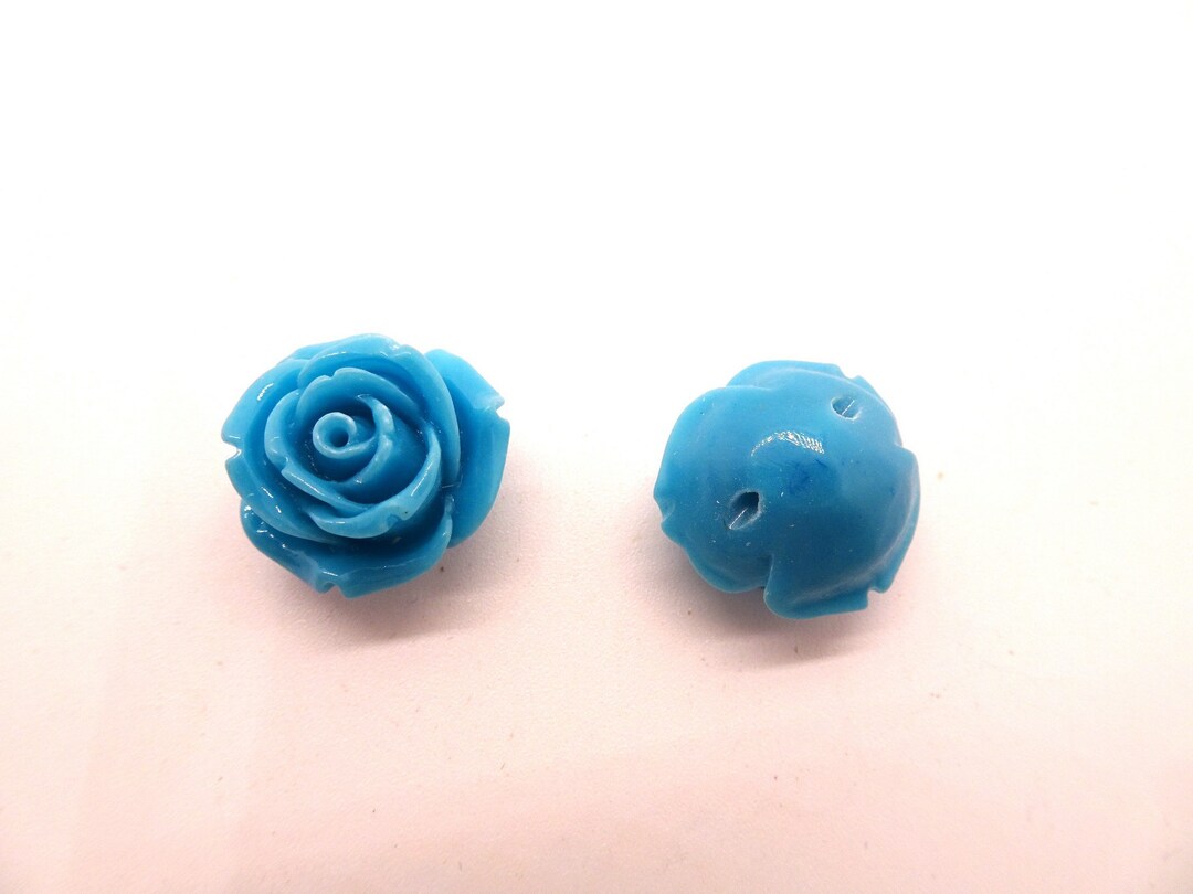 Turquoise Blue Acrylic Flower 19mm With Hole #FL-47 - Etsy