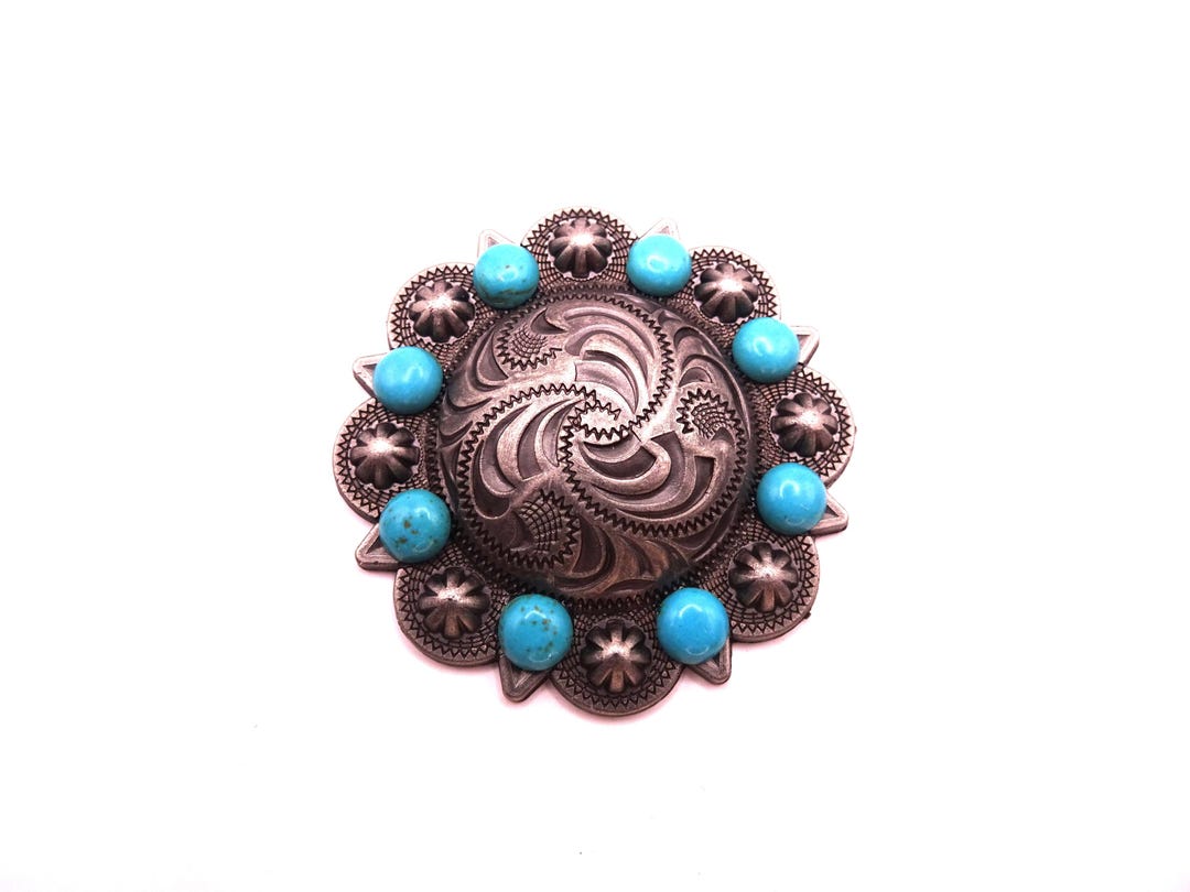 Antique Silver 2" Flat Back Concho - Asconch - Etsy