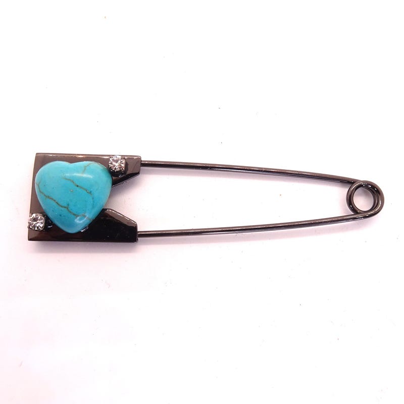 Heart Safety Pin - Etsy
