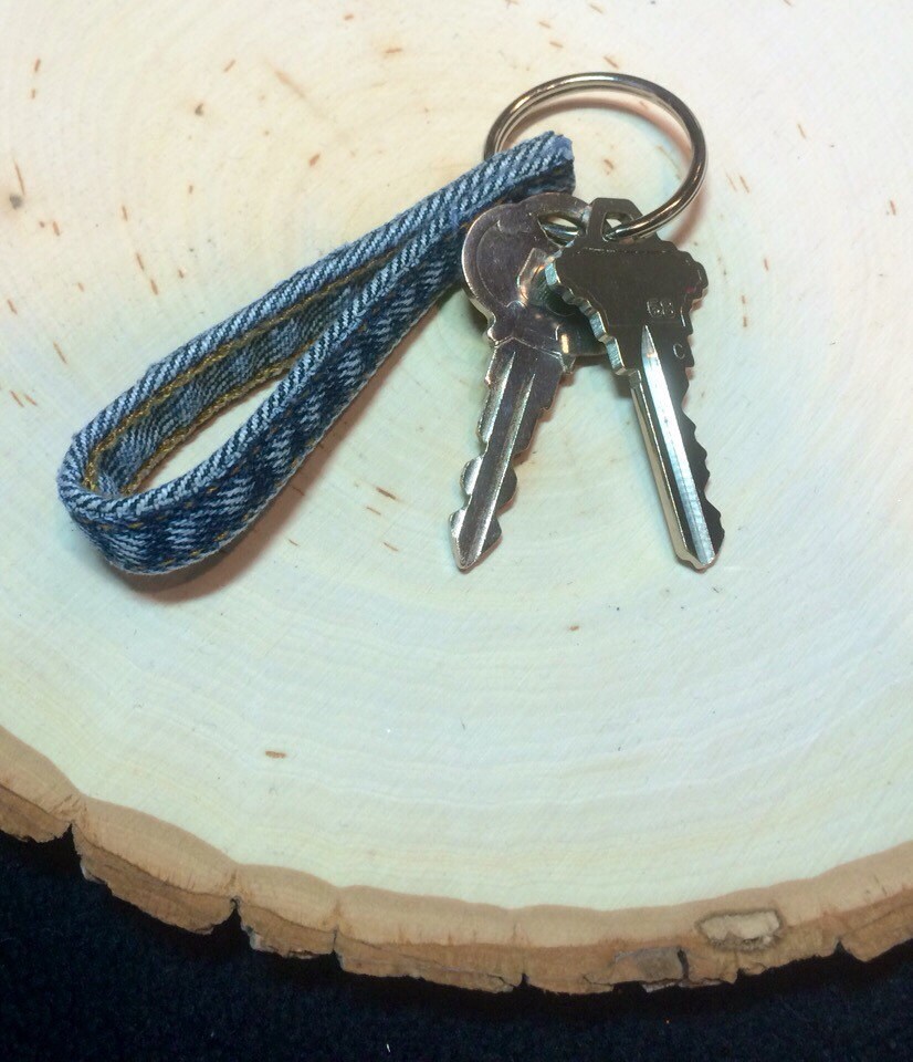 Upcycled Denim Keychain - Etsy