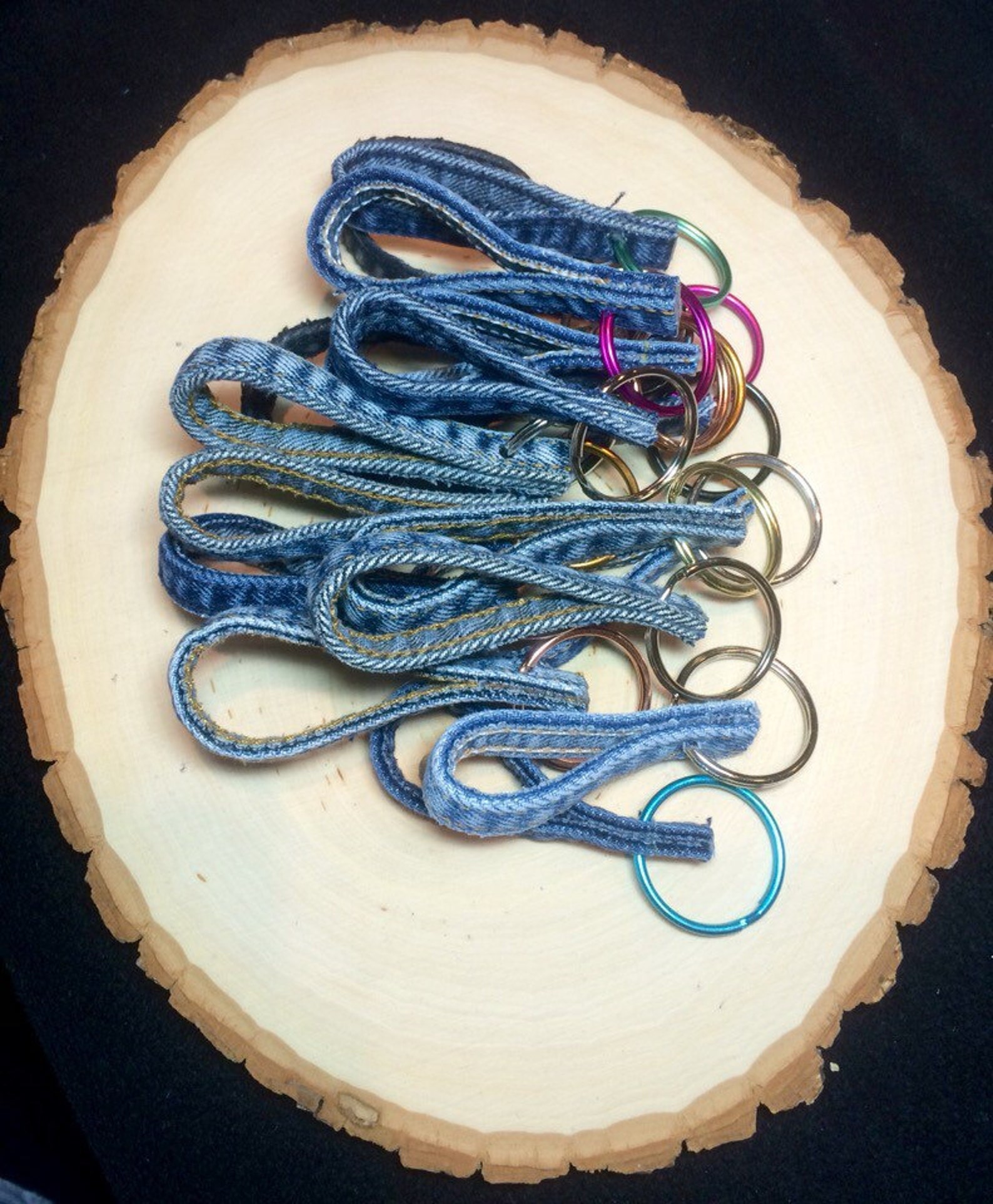 Upcycled Denim Keychain - Etsy