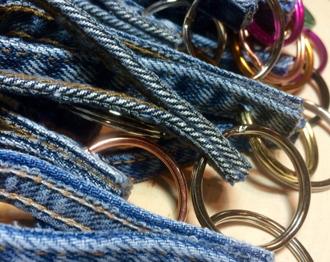 Upcycled Denim Keychain - Etsy