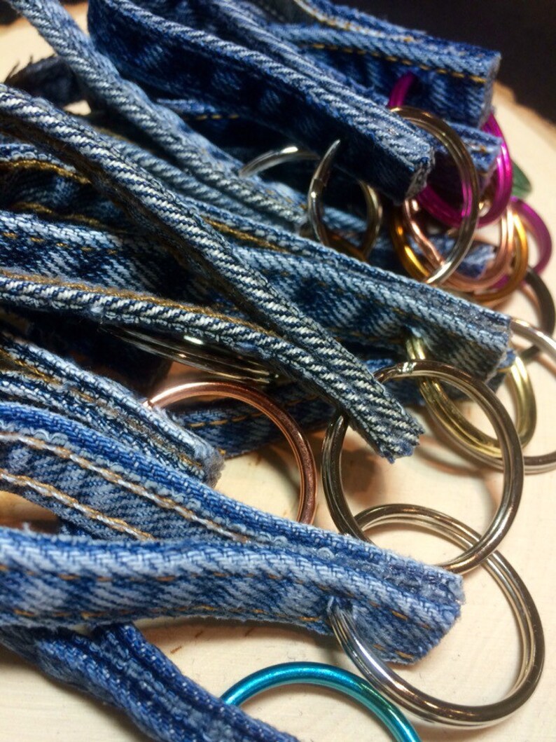 Upcycled Denim Keychain - Etsy
