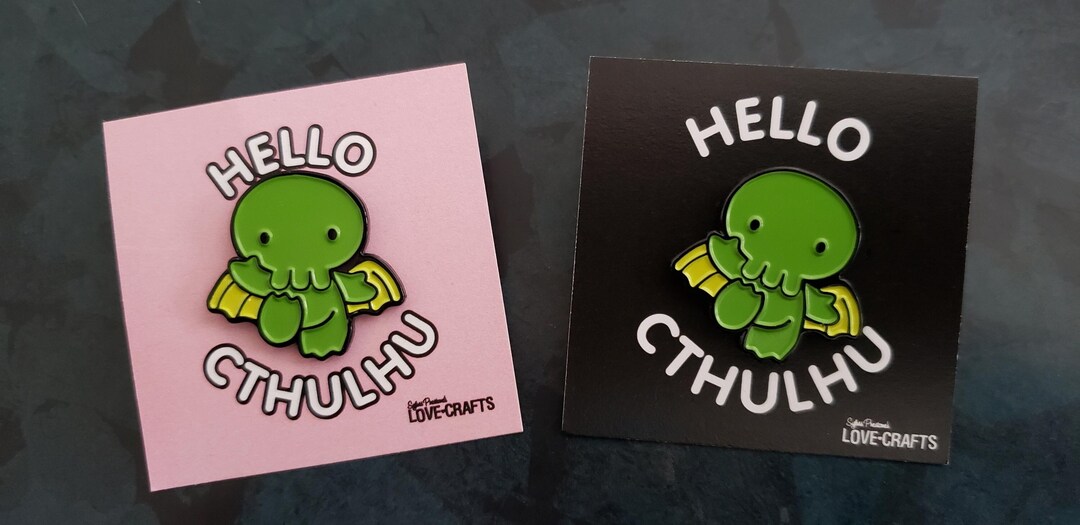 Hello Cthulhu Enamel Pin on Backing Card - Etsy