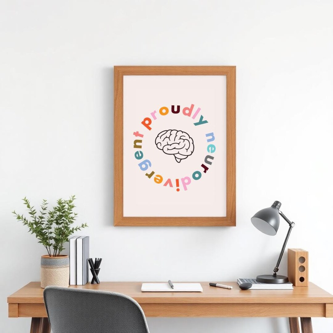 Proudly Neurodivergent Poster Counselling Office Decor Therapy Office ...