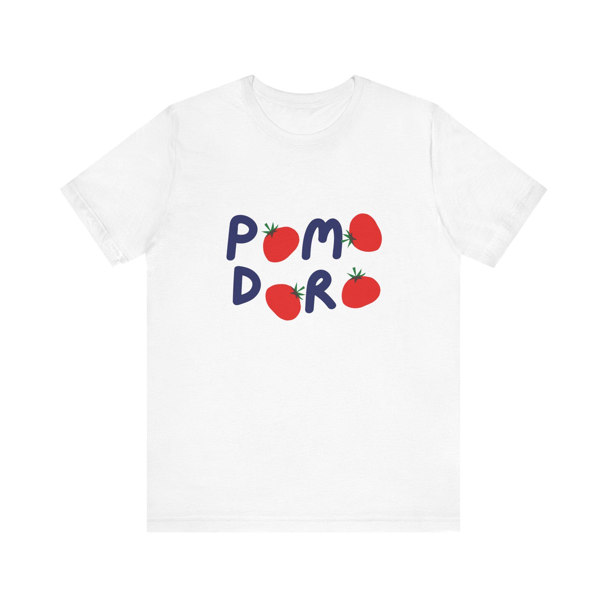 Pomodoro Tomatoes Graphic Tee, Pomodoro With Tomato Icons T-shirt, Cute ...