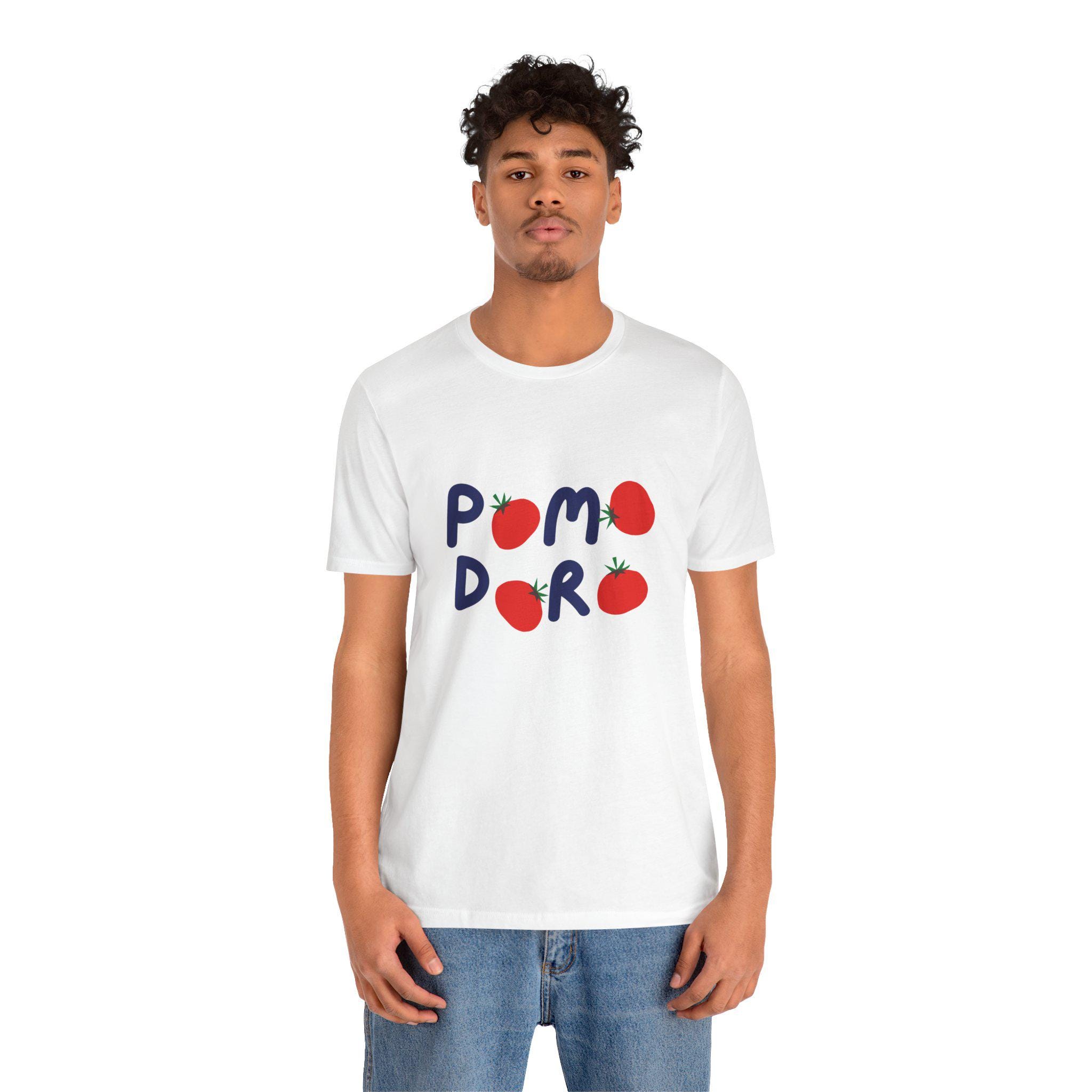 Pomodoro Tomatoes Graphic Tee, Pomodoro With Tomato Icons T-shirt, Cute ...