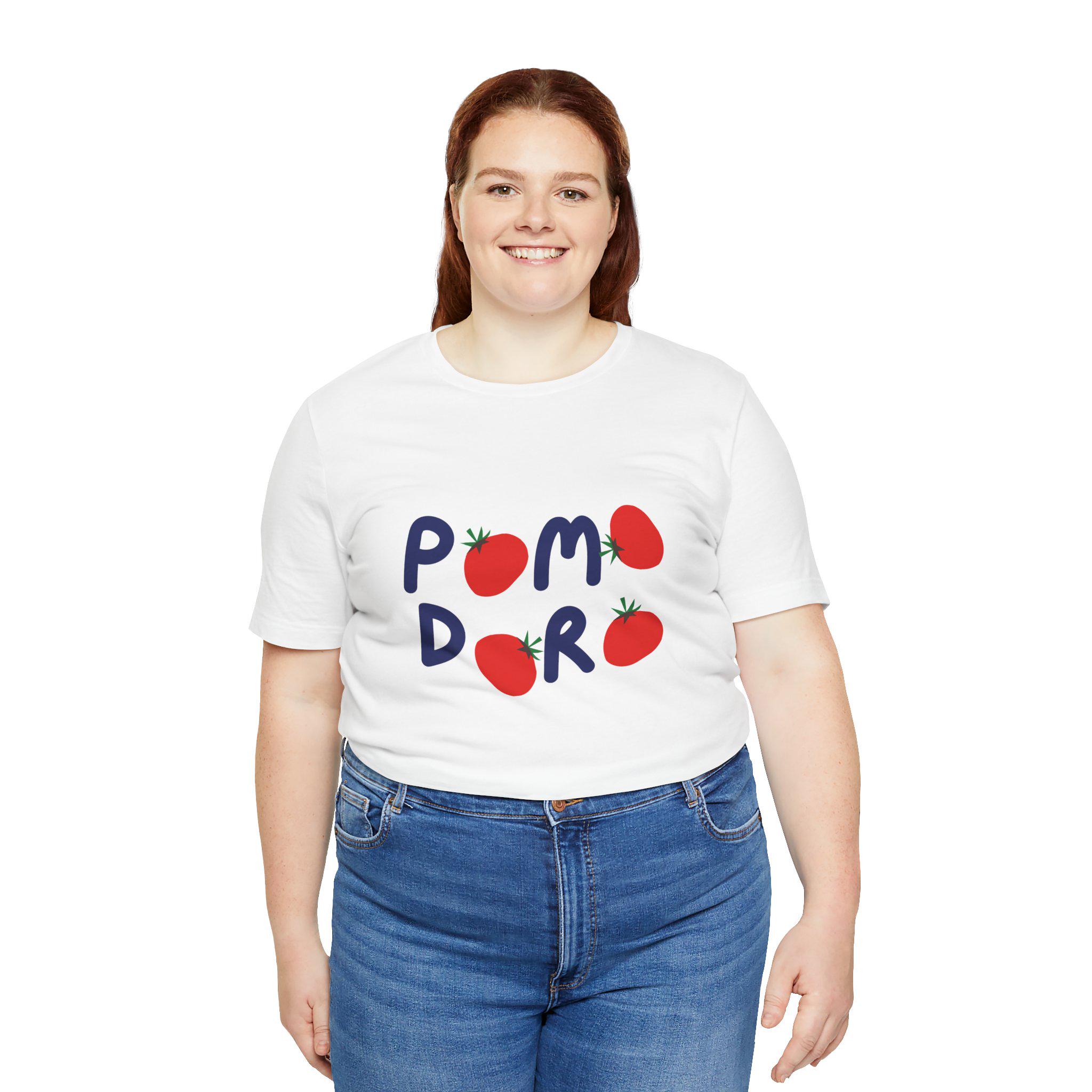 Pomodoro Tomatoes Graphic Tee, Pomodoro With Tomato Icons T-shirt, Cute ...