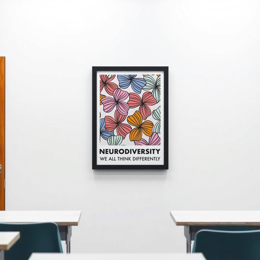 Neurodiversity Poster We All Think Differently Neurodiversity Therapy ...