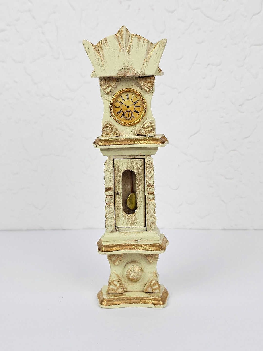 Vintage Dollhouse Victorian Clock, Antique Dollhouse Grandfather Clock ...