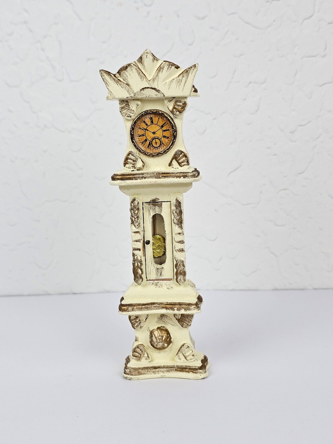 Vintage Dollhouse Victorian Clock, Antique Dollhouse Grandfather Clock ...