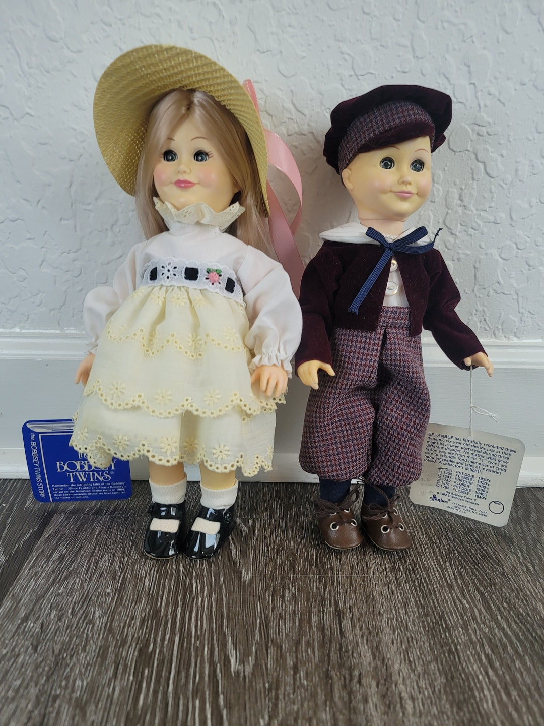 Effanbee 1920s Freddie & Flossie Doll Set, Effanbee Bobbsey Twins, 11 ...