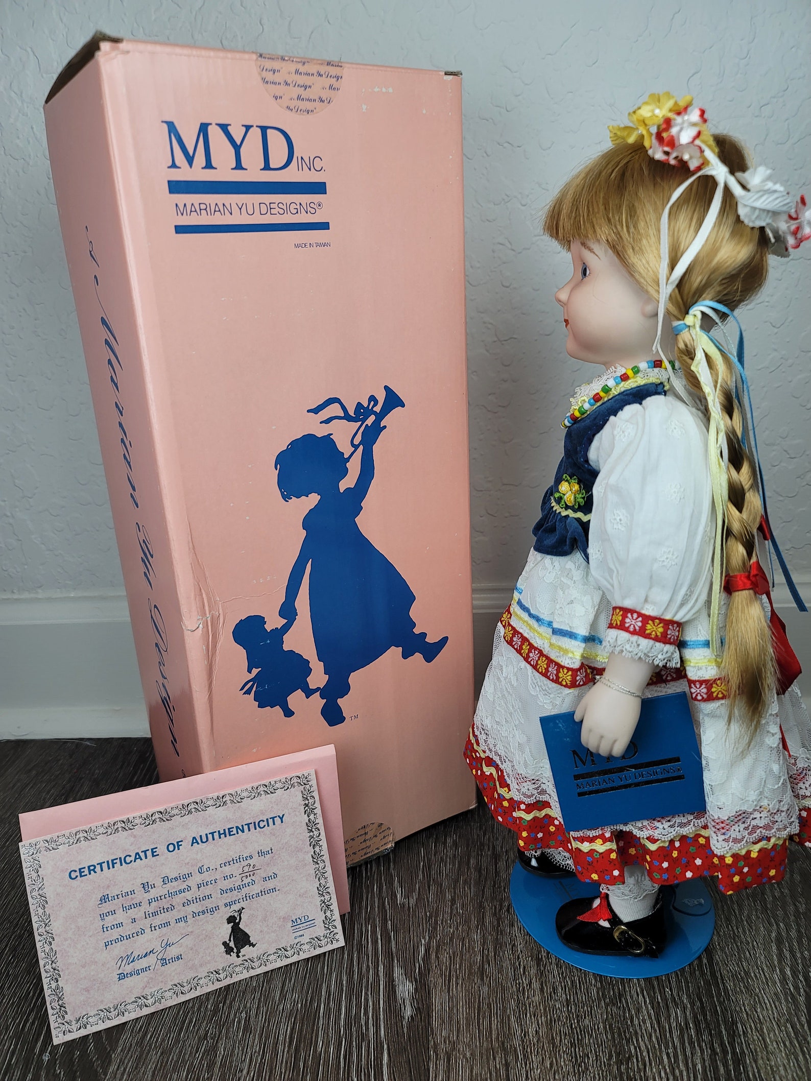 Limited Edition Marian Yu Designs 16 Porcelain Bisque Doll, Greta, in ...