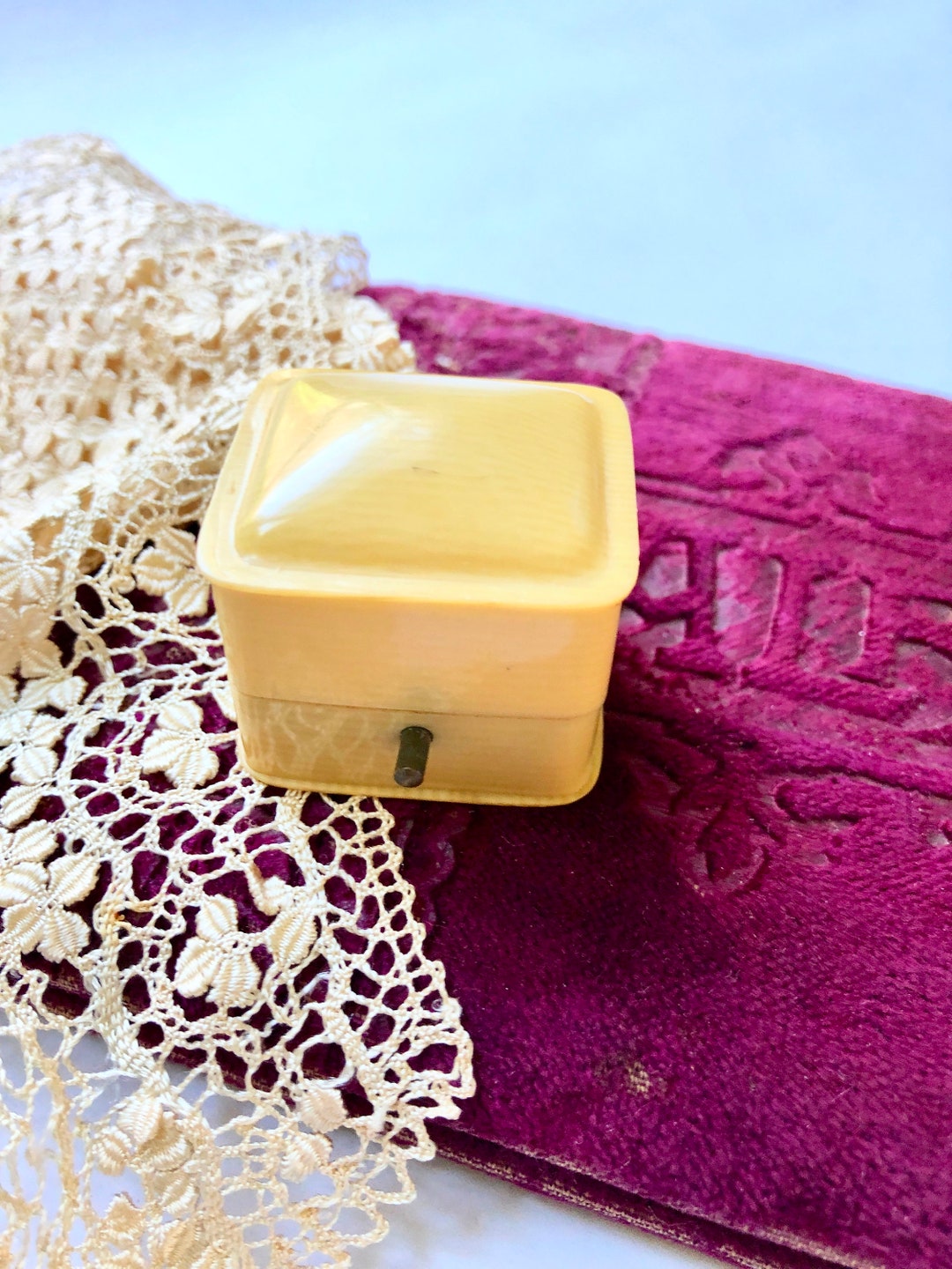 Vintage Celluloid Ring Presentation Box Antique Ring Box - Etsy