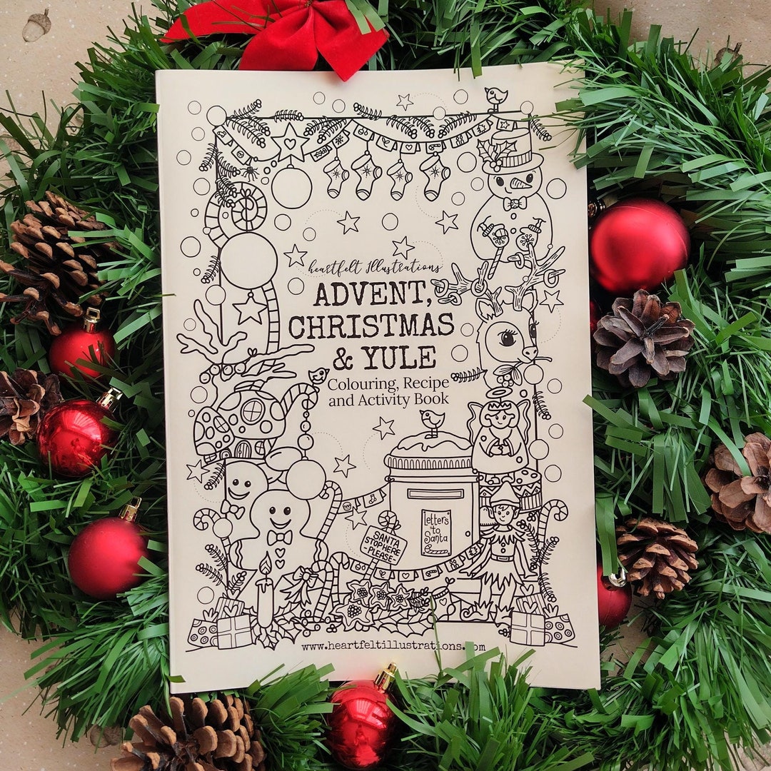 Christmas Advent Calendar & Activity COLOURING BOOK Recipes Activities ...