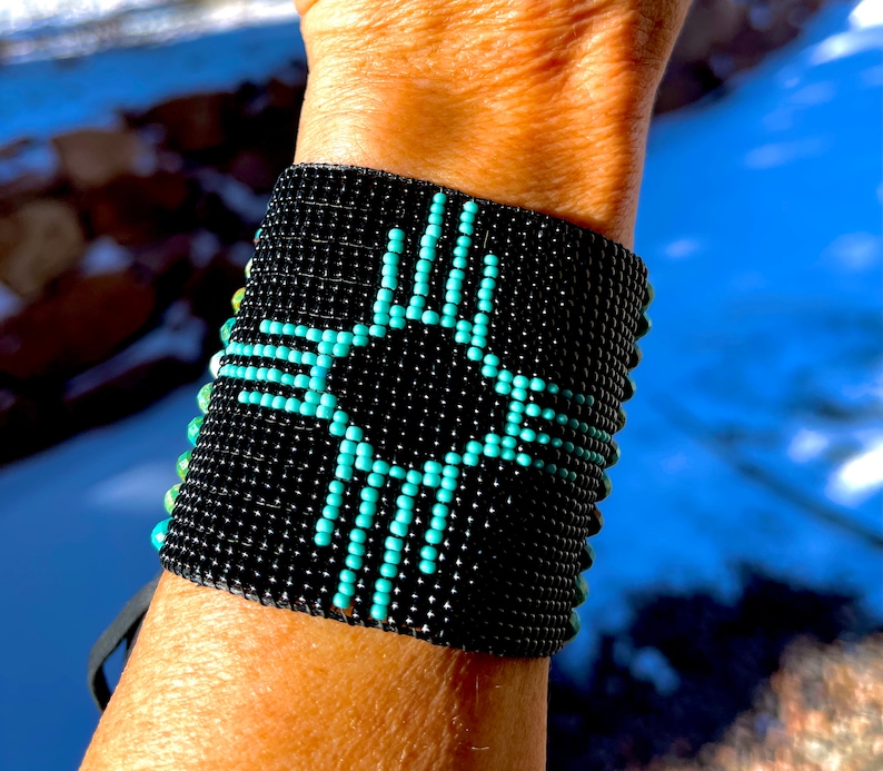 ZIA Southwestern Turquoise Cuff Bracelet - Etsy