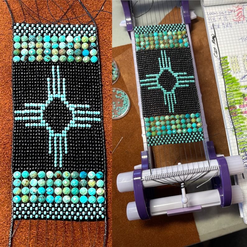 ZIA Southwestern Turquoise Cuff Bracelet - Etsy