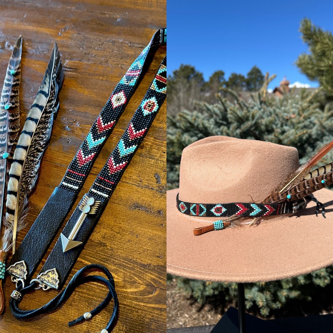 Tribal Inspired Hatband Native - Etsy
