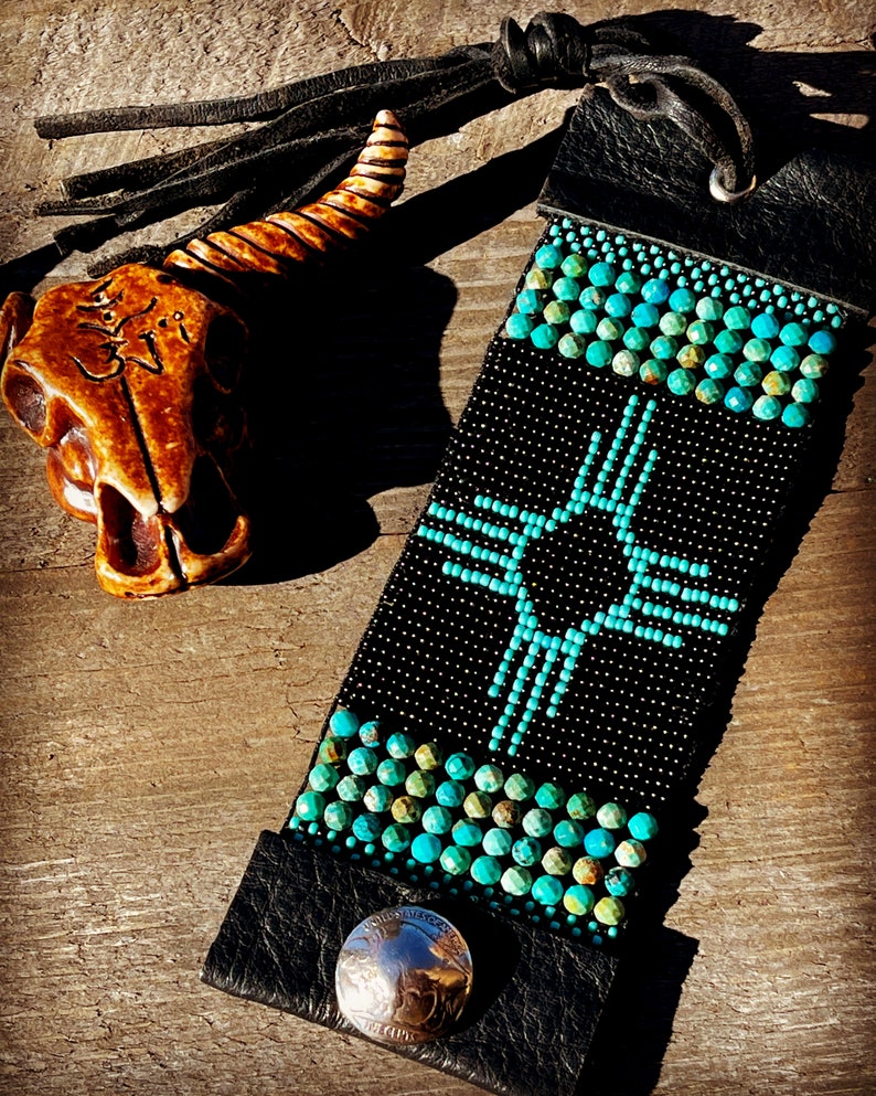 ZIA Southwestern Turquoise Cuff Bracelet - Etsy