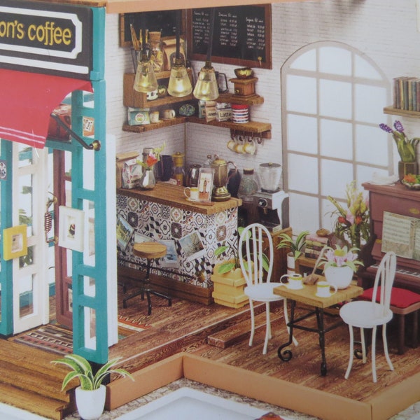 Rolife Diy Miniature Coffee Shop - Etsy