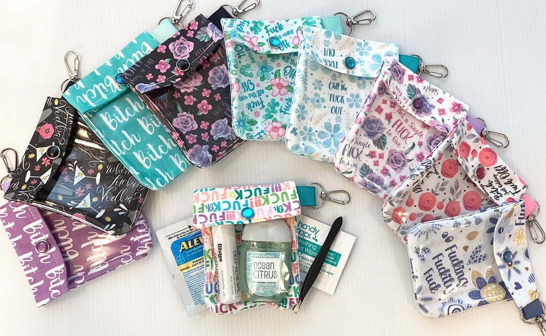 Naughty Mini Clear Front Keychain Pouch 3x4 Fck Fabrics 10 Pack Snap ...