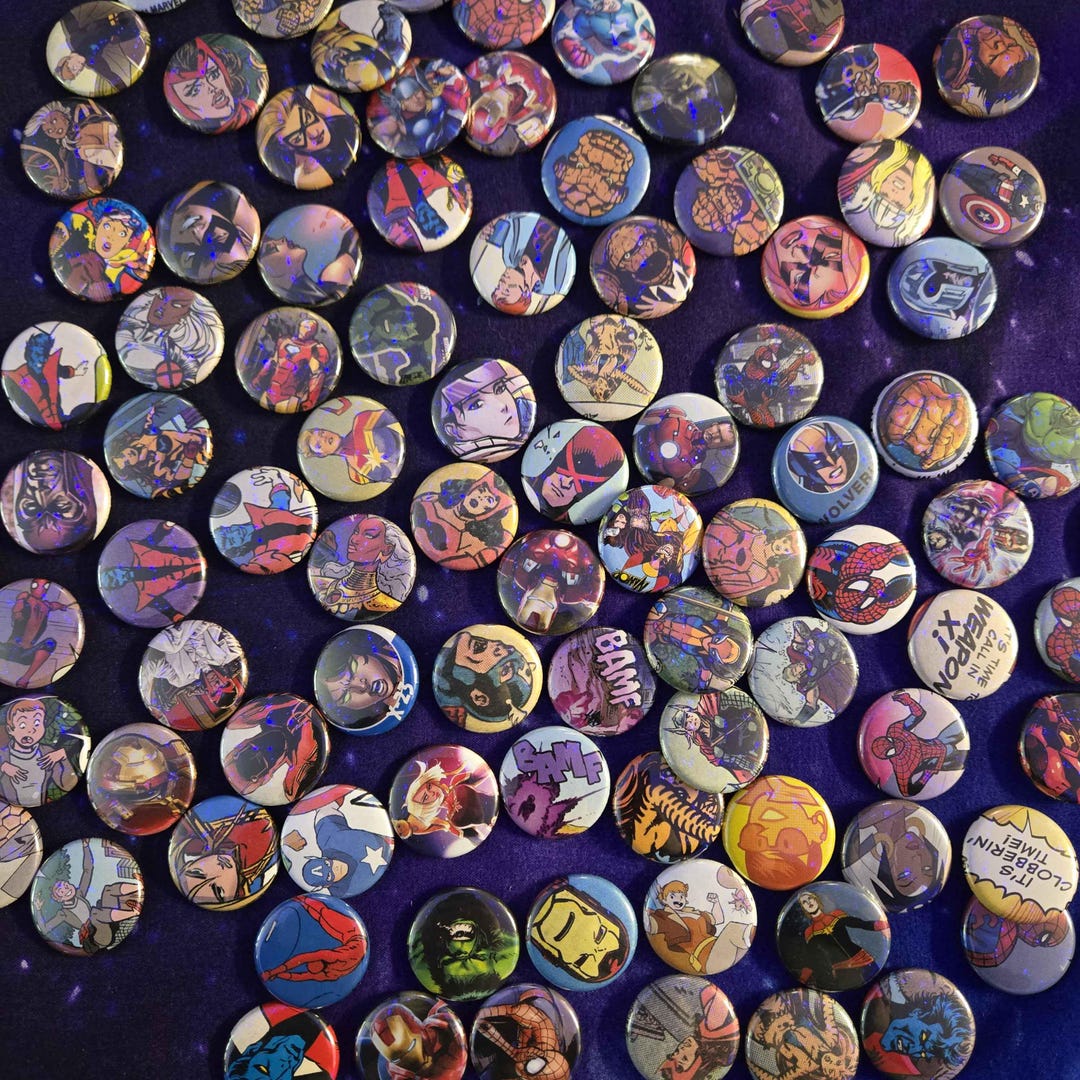 Marvel Superhero 1" Buttons - Etsy