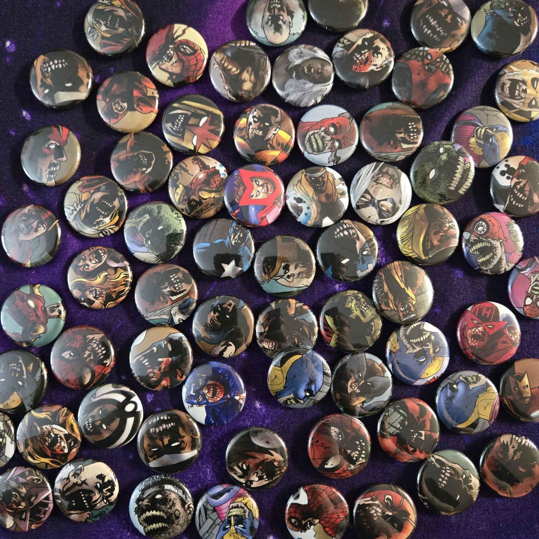 Marvel Zombies Upcycled 1" Buttons - Etsy