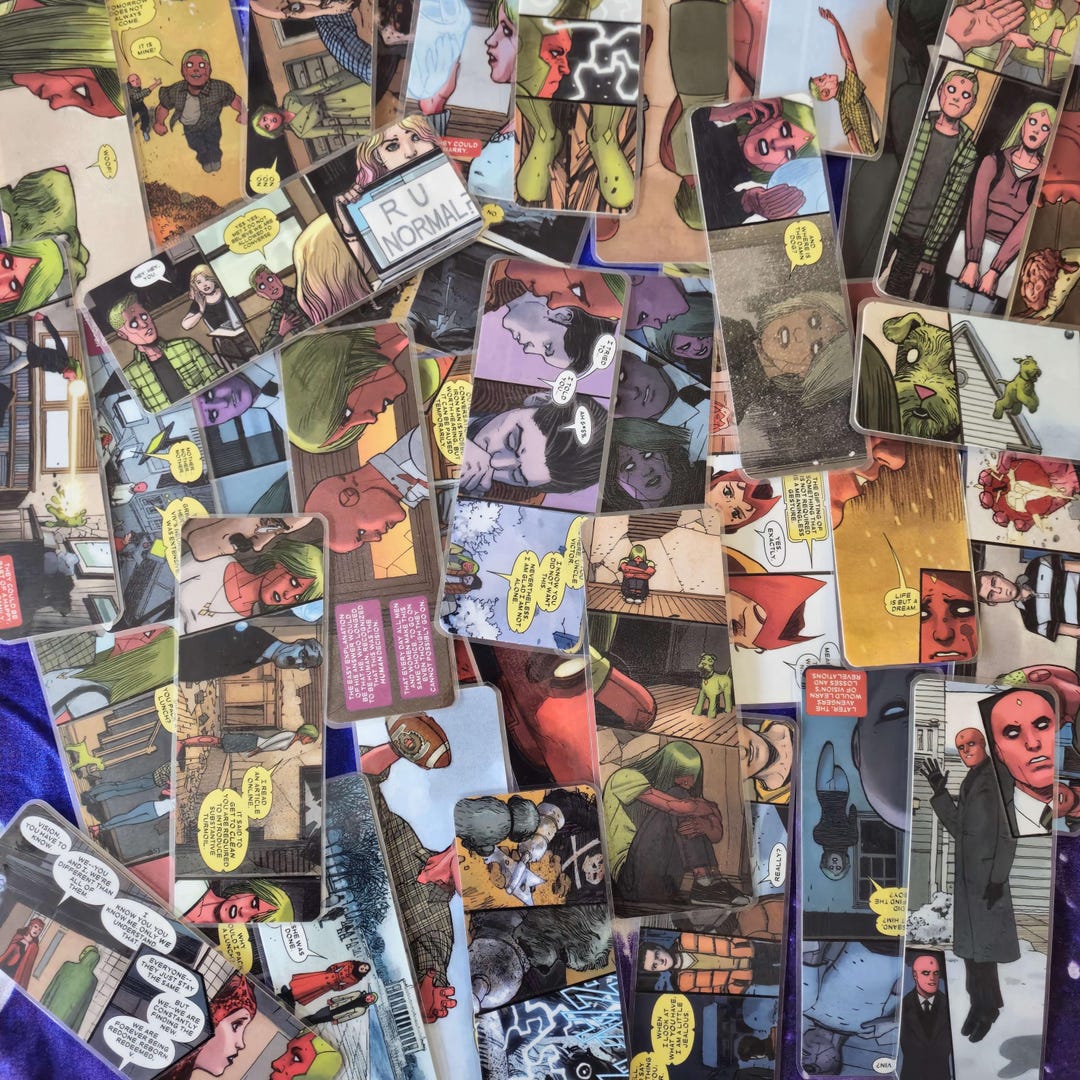 The Vision Comic Book Bookmarks: Handmade Laminated Set - Etsy