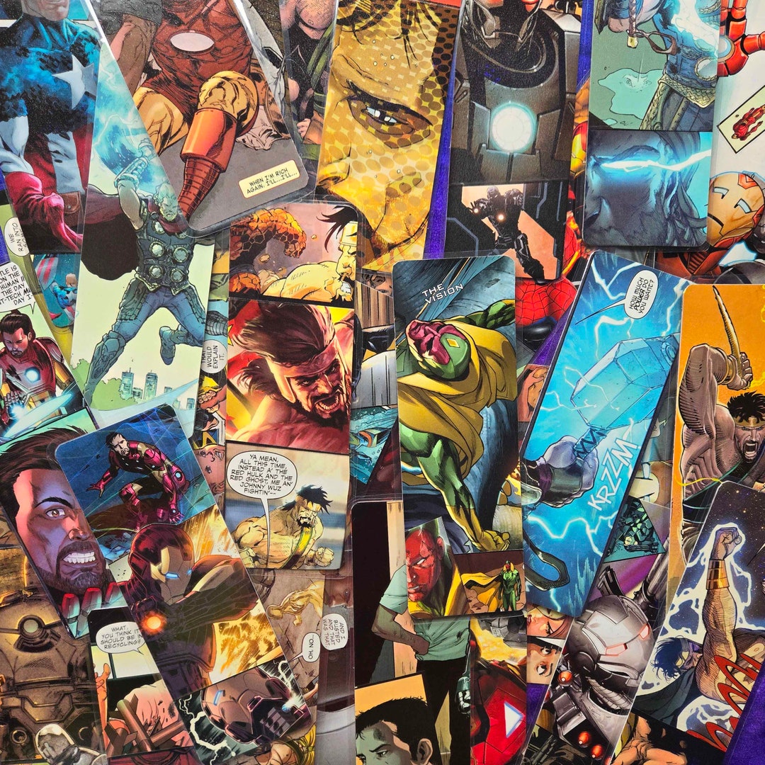 Marvel Comics Avengers modern Handmade Bookmarks - Etsy