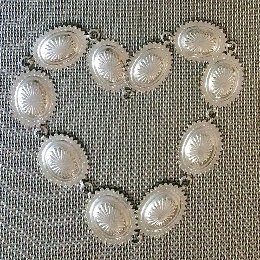 Vintage Sunburst Pattern Concho Chain Belt - Circa 1980s/90s - C 32.25 ...