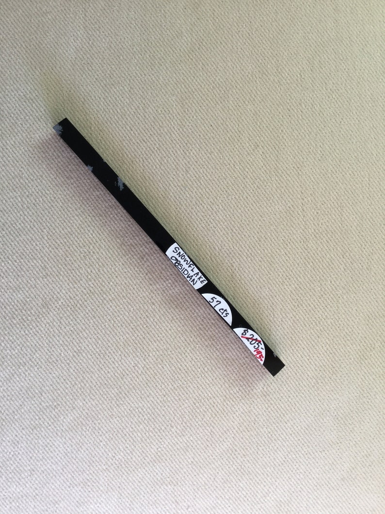 Gem Quality Snowflake Obsidian Rod Cut in Germany C 1989-c 6mm Sq X 4 3 ...