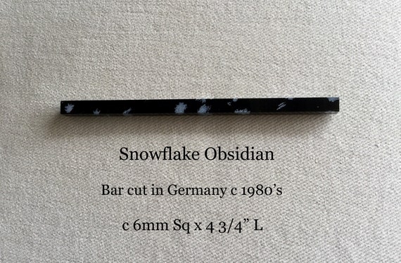 Gem Quality Snowflake Obsidian Rod Cut in Germany C 1989-c 6mm | Etsy