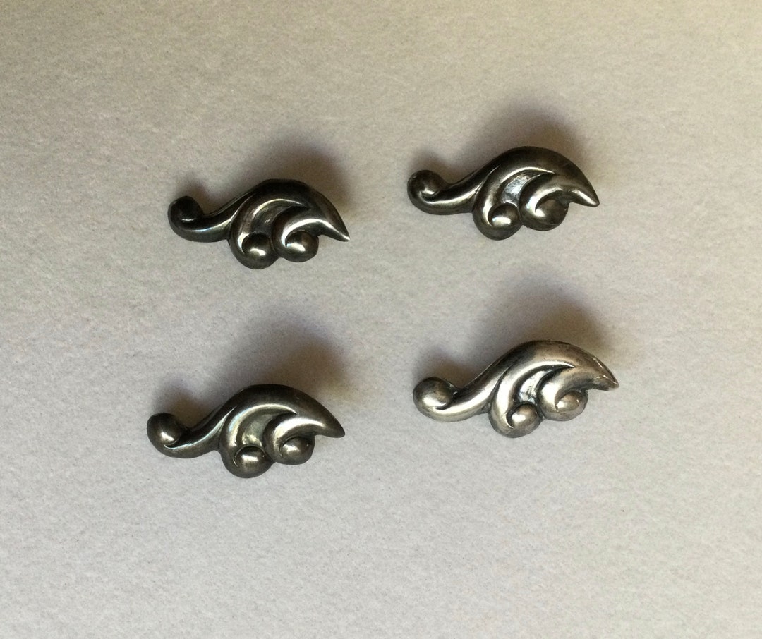 Mexican Silver Scrollwork Buttons - Circa 1930s - 1940s Set of 4 ...