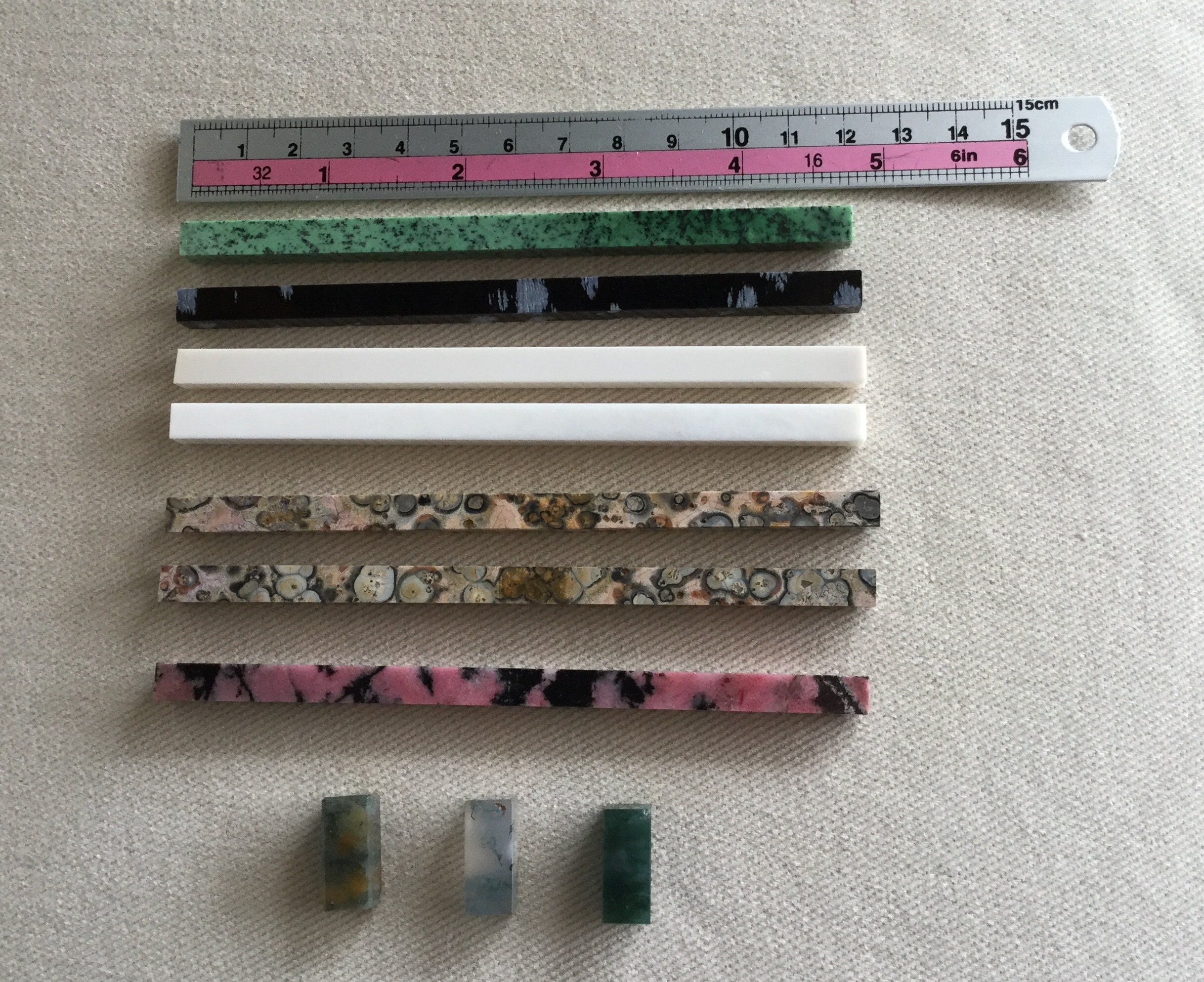 Gem Quality Snowflake Obsidian Rod Cut in Germany C 1989-c 6mm Sq X 4 3 ...