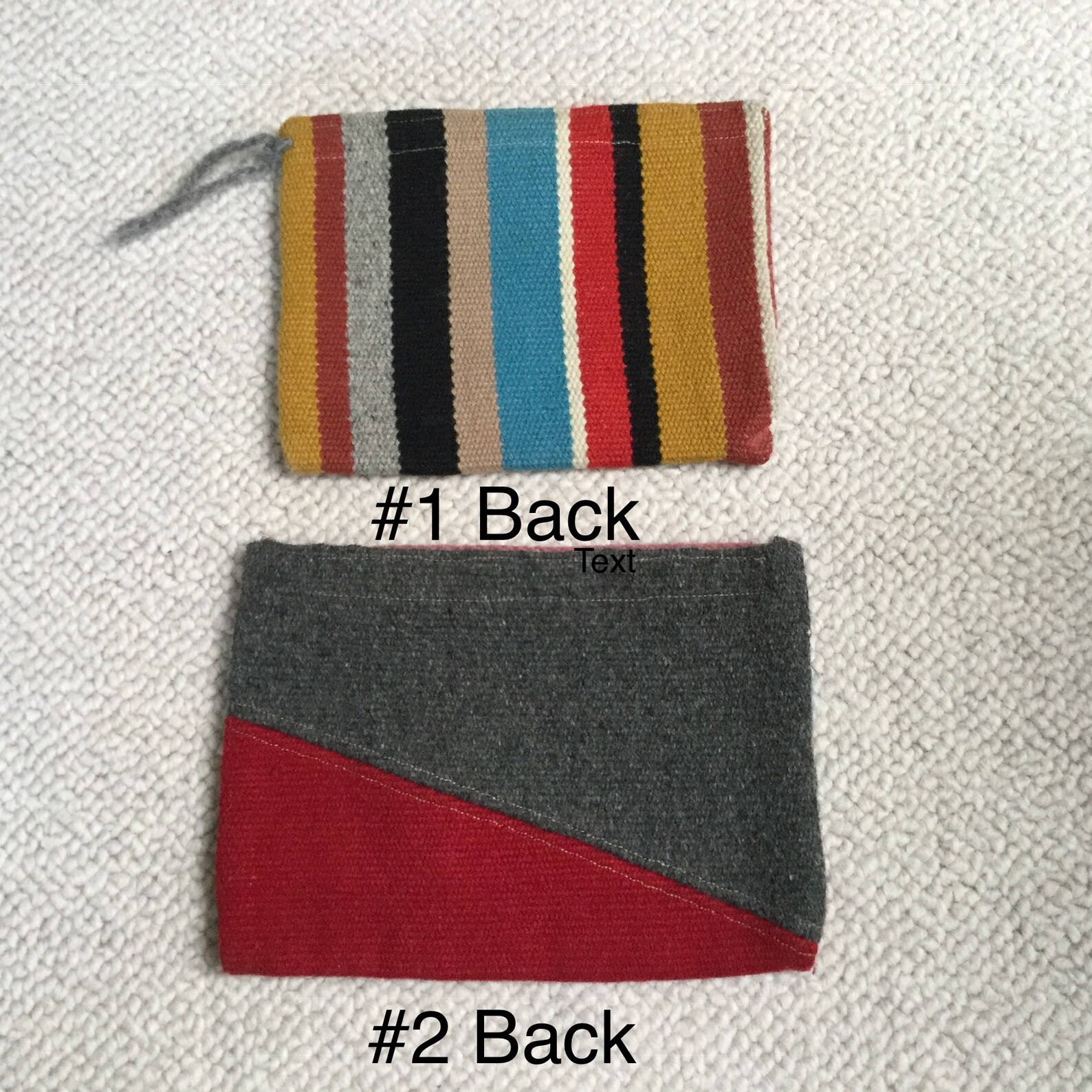 Authentic Vintage Chimayo Multi-color Striped Clutch Bag #1 OR #2 W ...