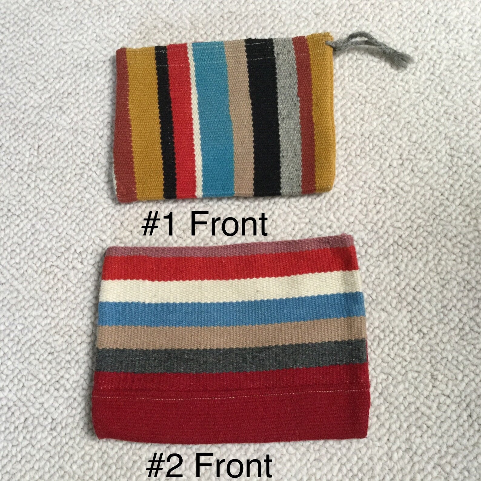 Authentic Vintage Chimayo Multi-color Striped Clutch Bag #1 OR #2 W ...