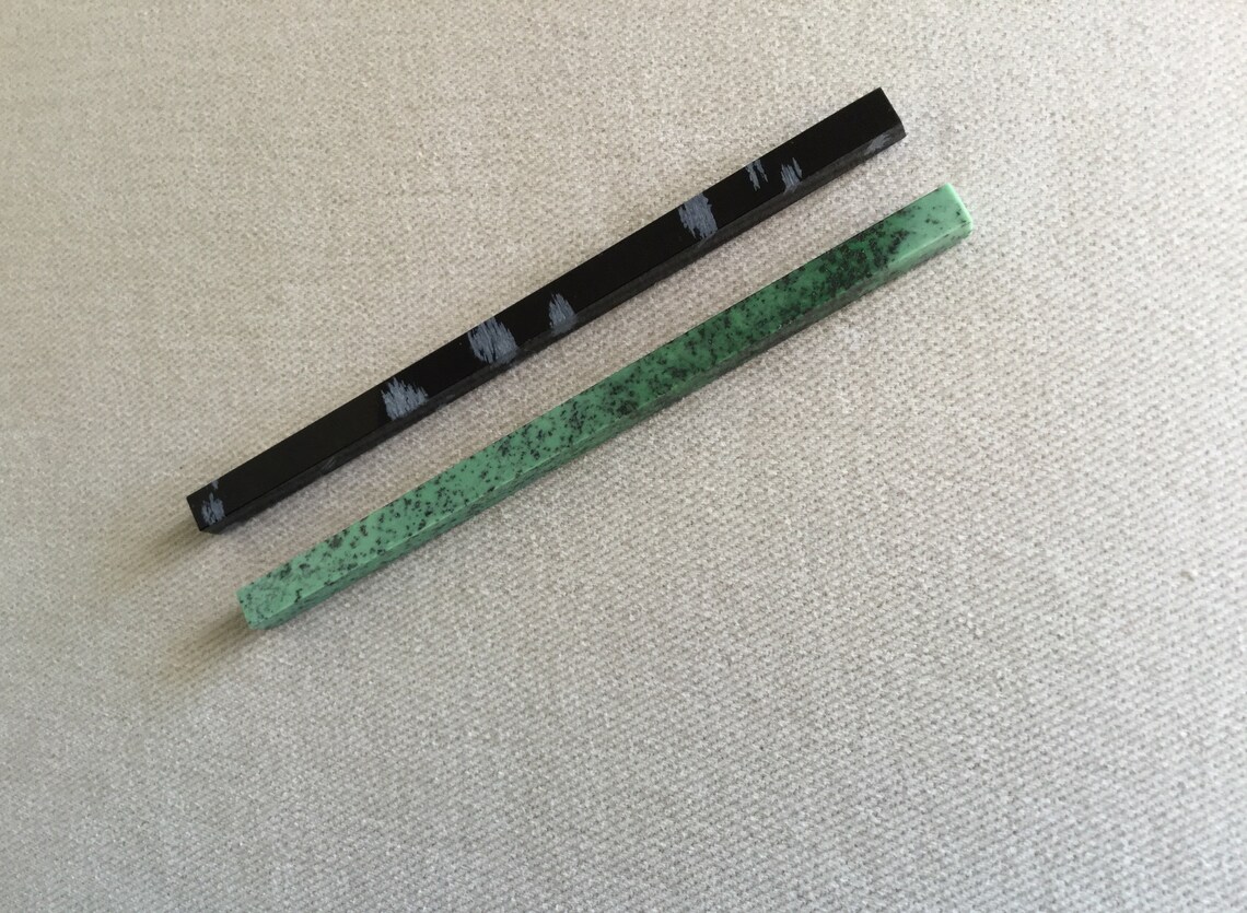 Gem Quality Snowflake Obsidian Rod Cut in Germany C 1989-c 6mm Sq X 4 3 ...