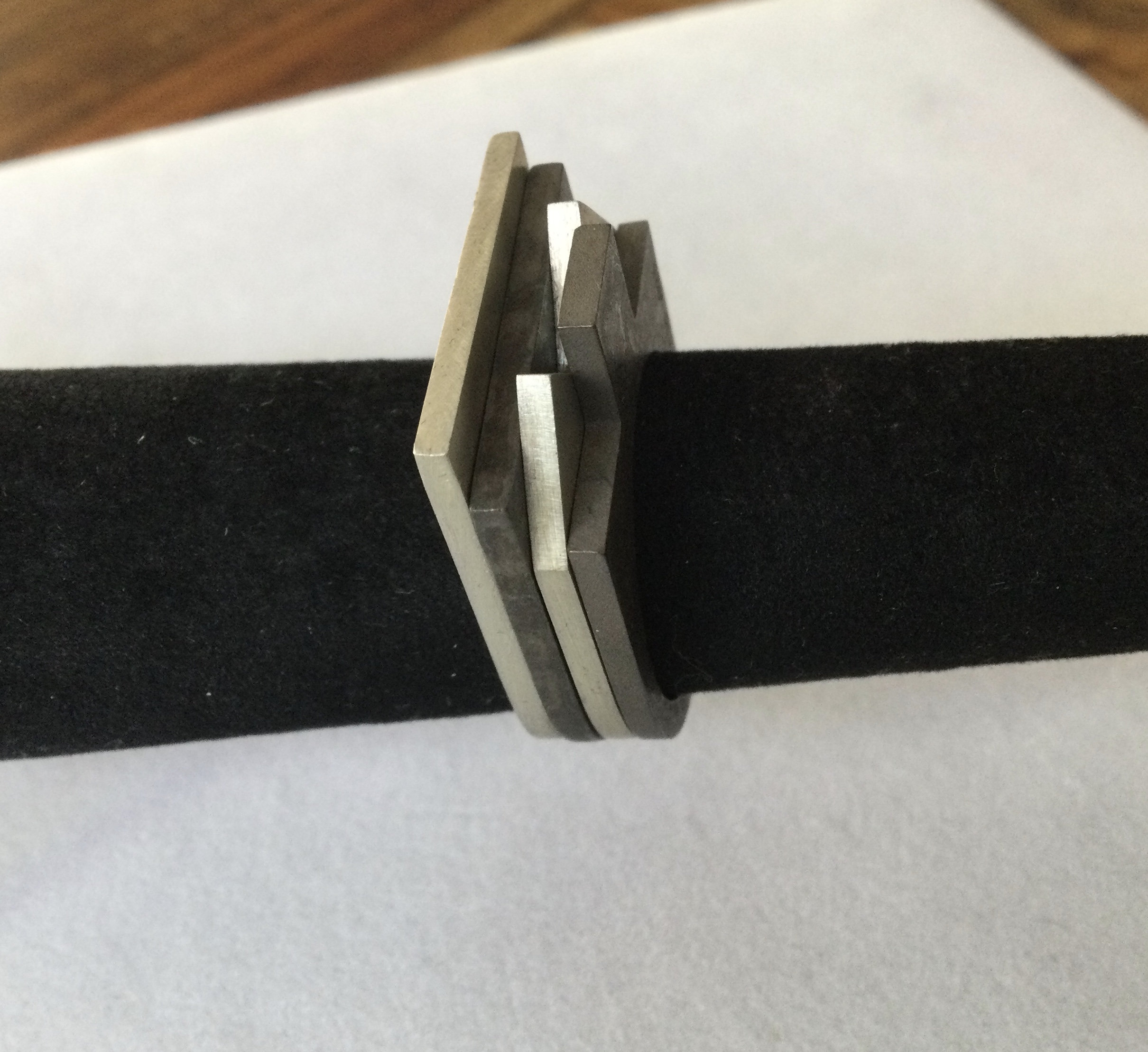 Modernist Architectural Design Silver Rings Set of 4 Unisex Style Size ...