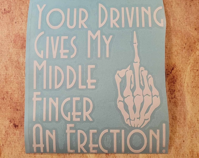 Cat Middle Finger Vinyl Decal, Car Decal, Laptop Decal, Funny Cat ...