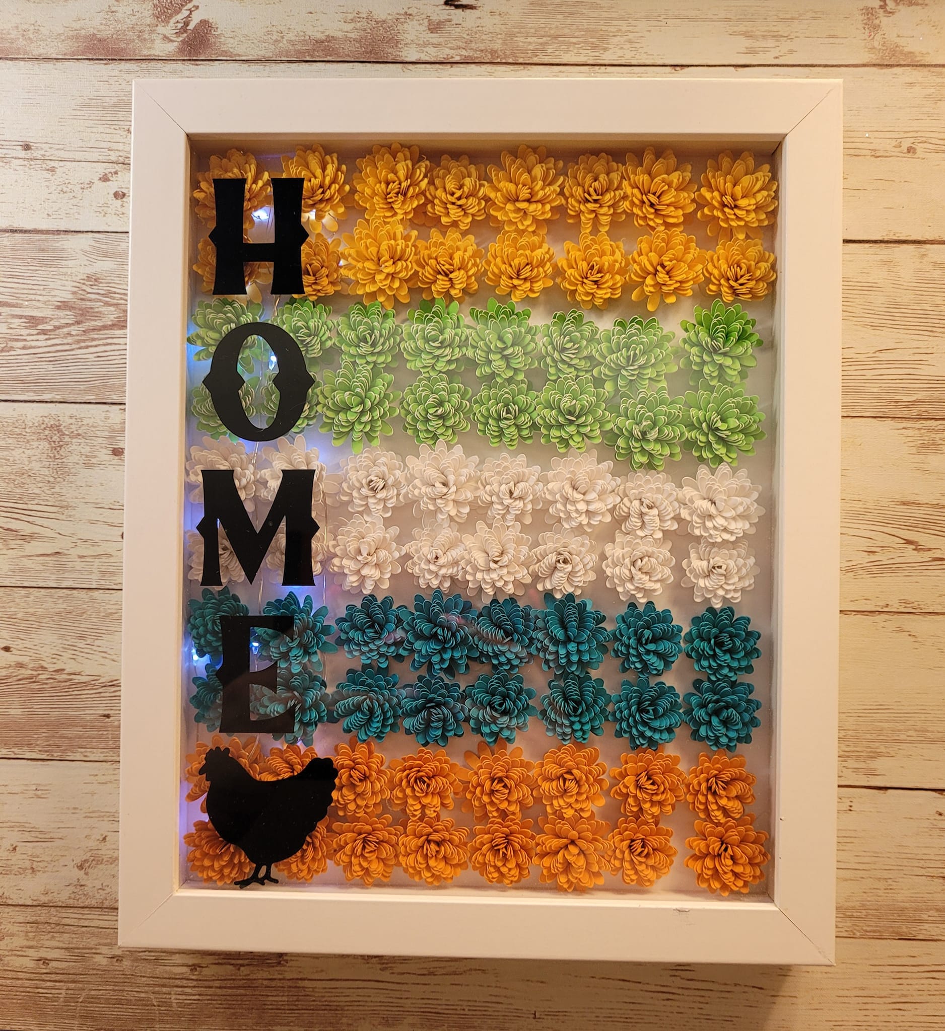 Home 8x10 Paper Flower Quilling Shadow Box, Lighted - Etsy