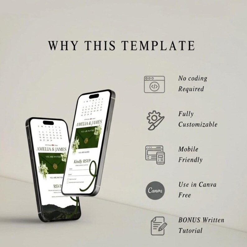Digital Wedding Website Template Canva, 6 Page Electronic Wedding ...