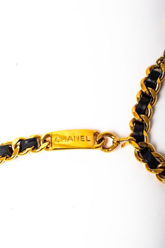 vintage SS 1988 CHANEL logo nameplate belt / chunky … - Gem