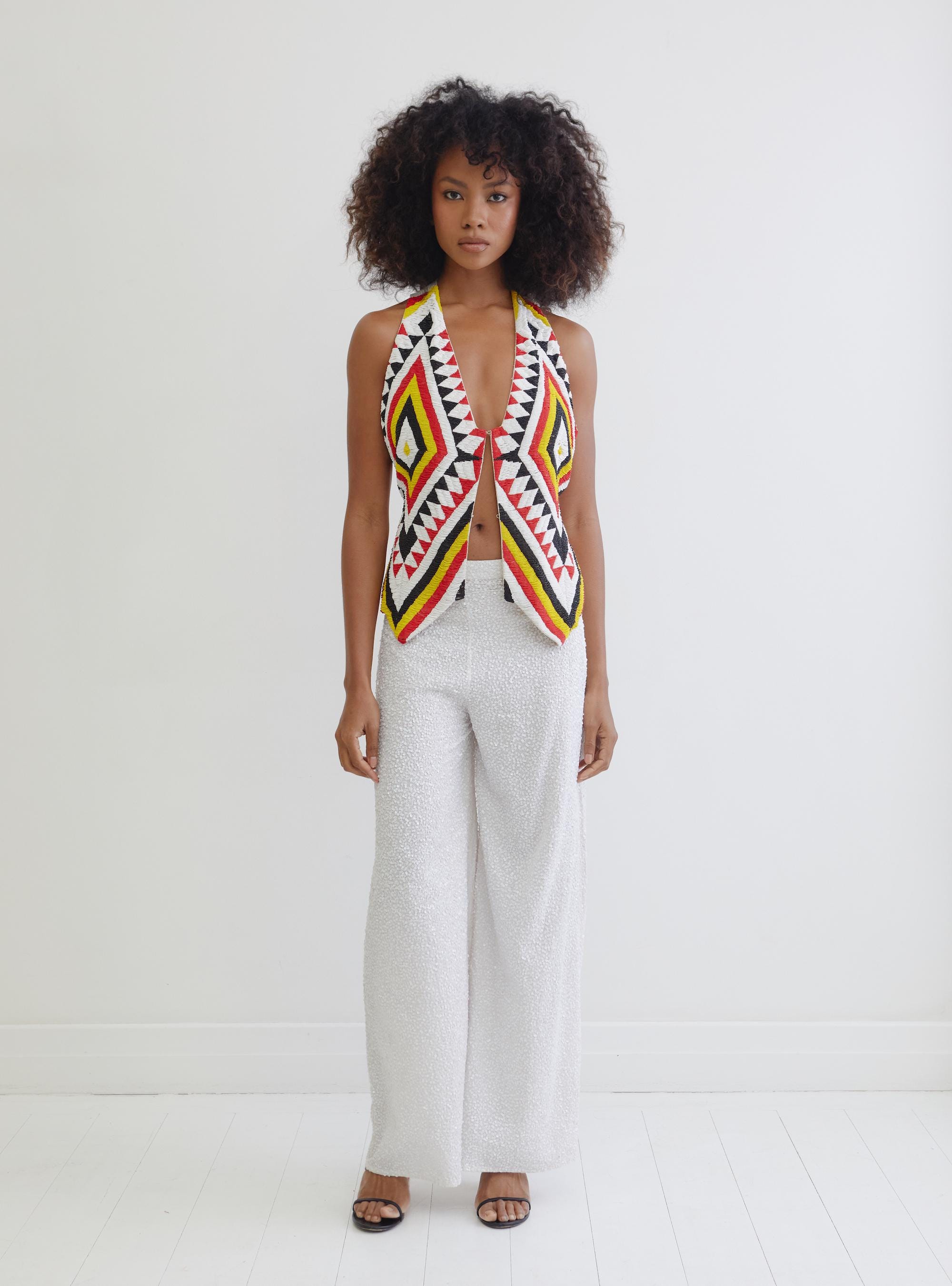 Vintage 90's KATHERINE HAMNETT Pants / SS 1994 Runway / Sequin Palazzo ...