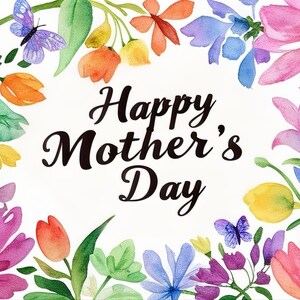 Mother's Day Floral Card Template Art | Customizable | Instant Download ...