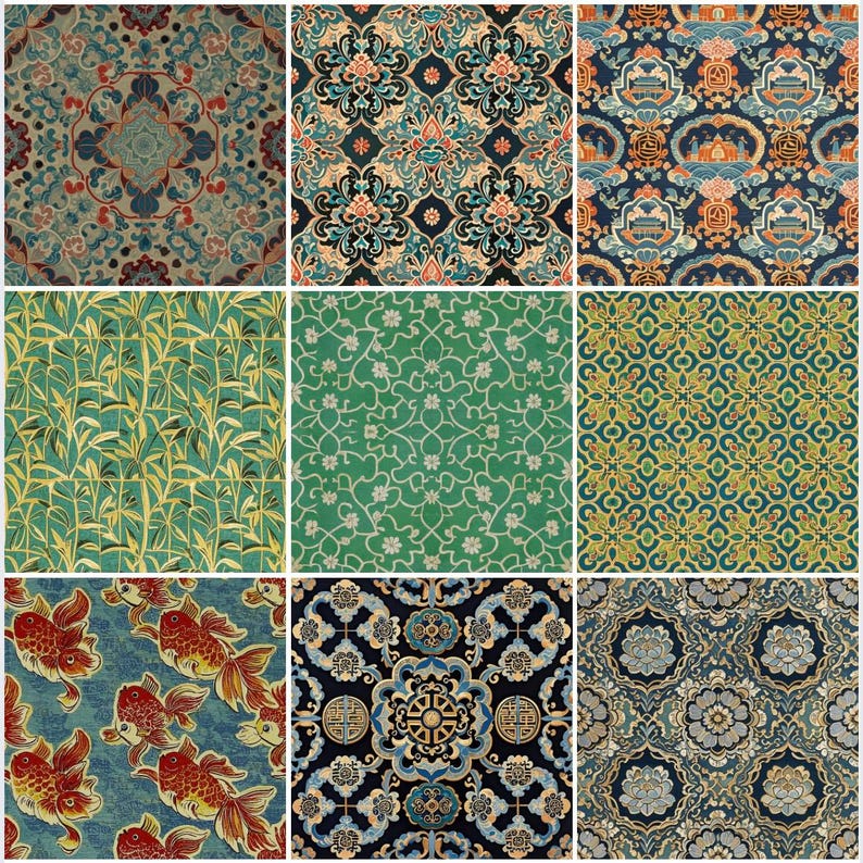 Chinese Silk Brocade Patterns – Song Dynasty Designs (digital Download ...