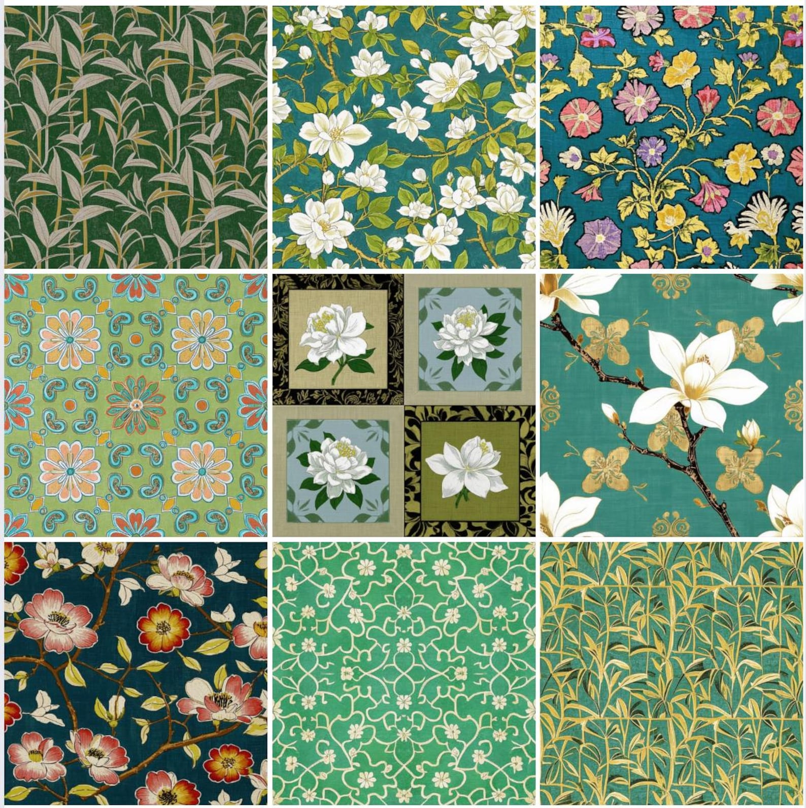 60+ Chinese Song Brocade Seamless Patterns- Song Dynasty Silk ...