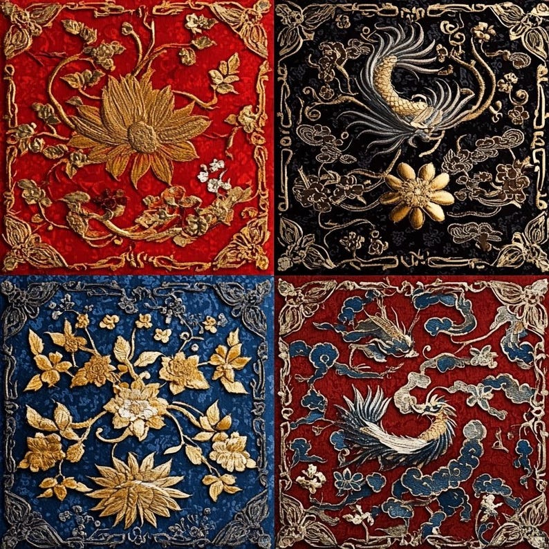 Chinese Silk Brocade Patterns – Song Dynasty Designs (digital Download ...