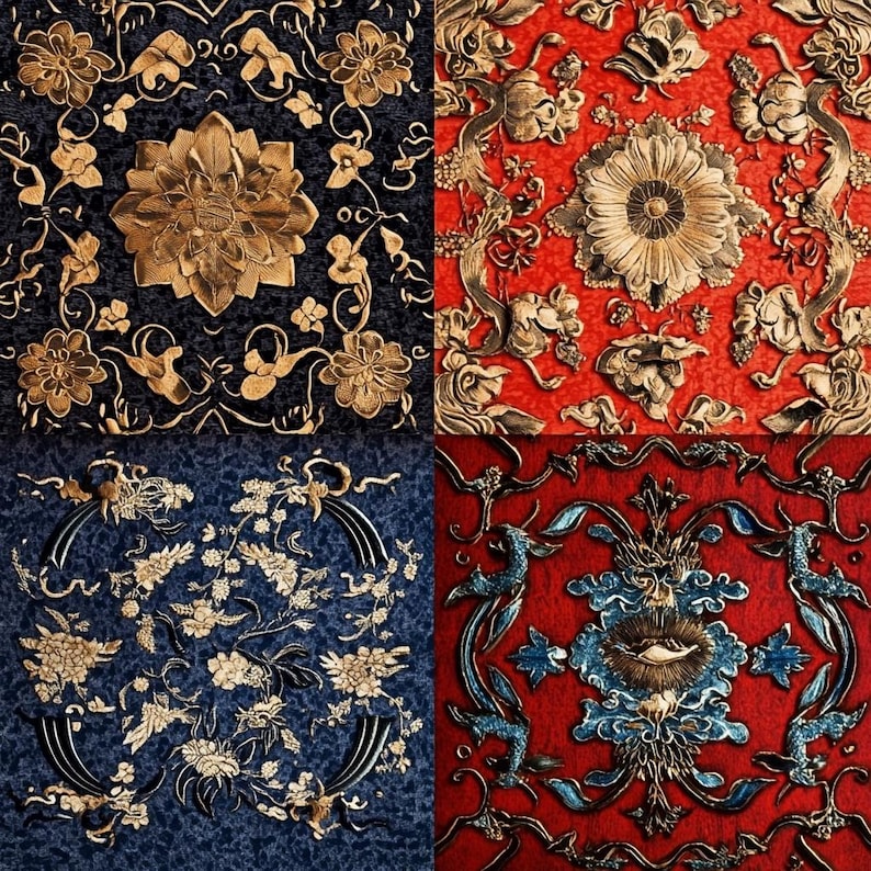 60+ Chinese Song Brocade Seamless Patterns- Song Dynasty Silk ...