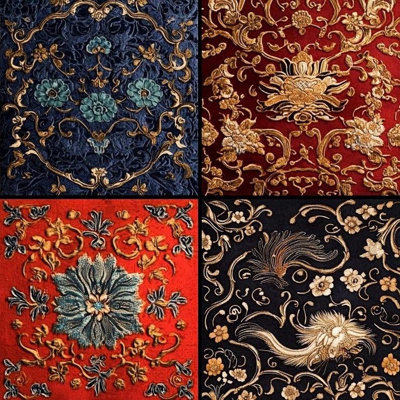 Chinese Silk Brocade Patterns – Song Dynasty Designs (digital Download ...