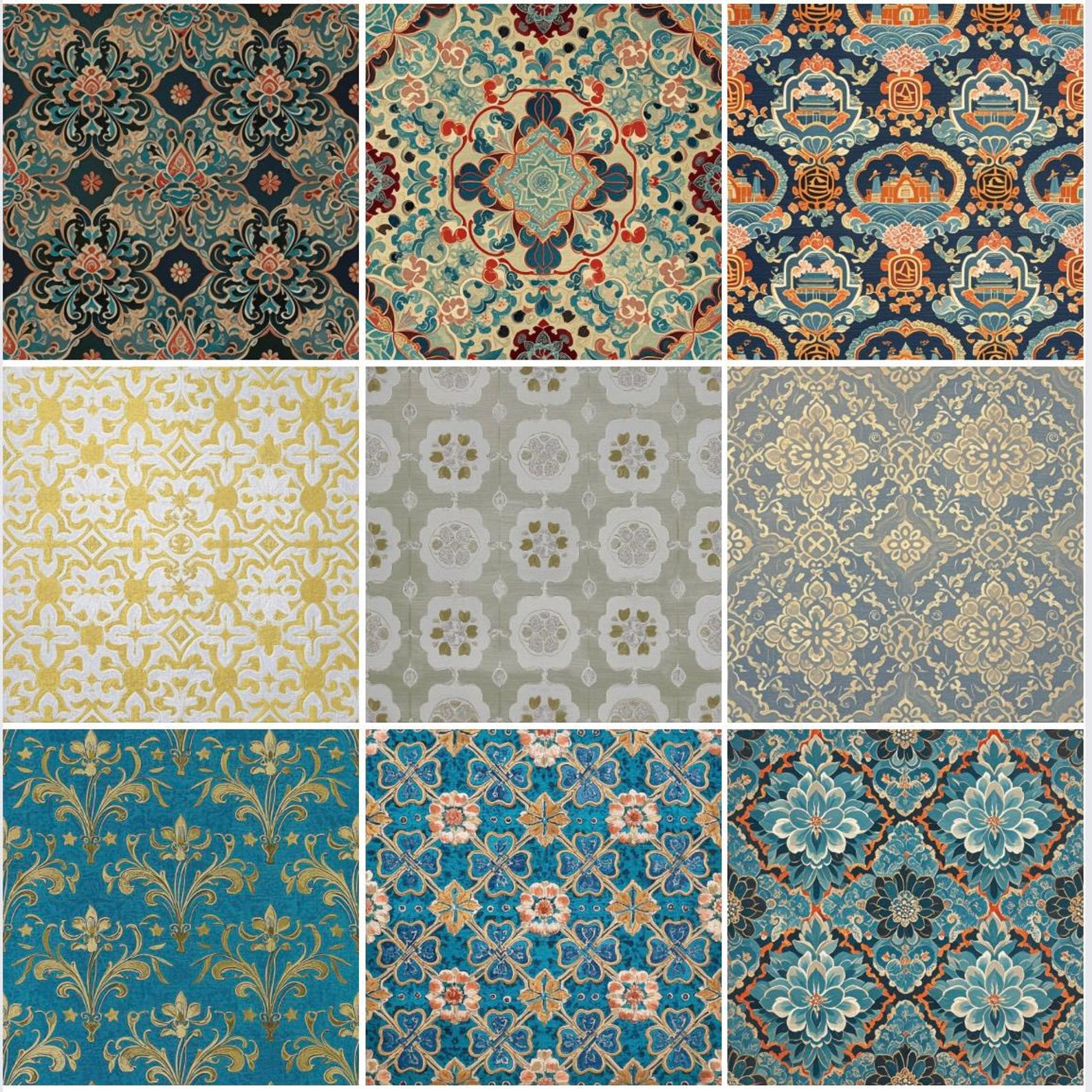 Chinese Silk Brocade Patterns – Song Dynasty Designs (digital Download ...